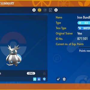 Shiny/non-shiny Iron Bundle Future Paradox 6IV - Pokémon Scarlet/violet ...