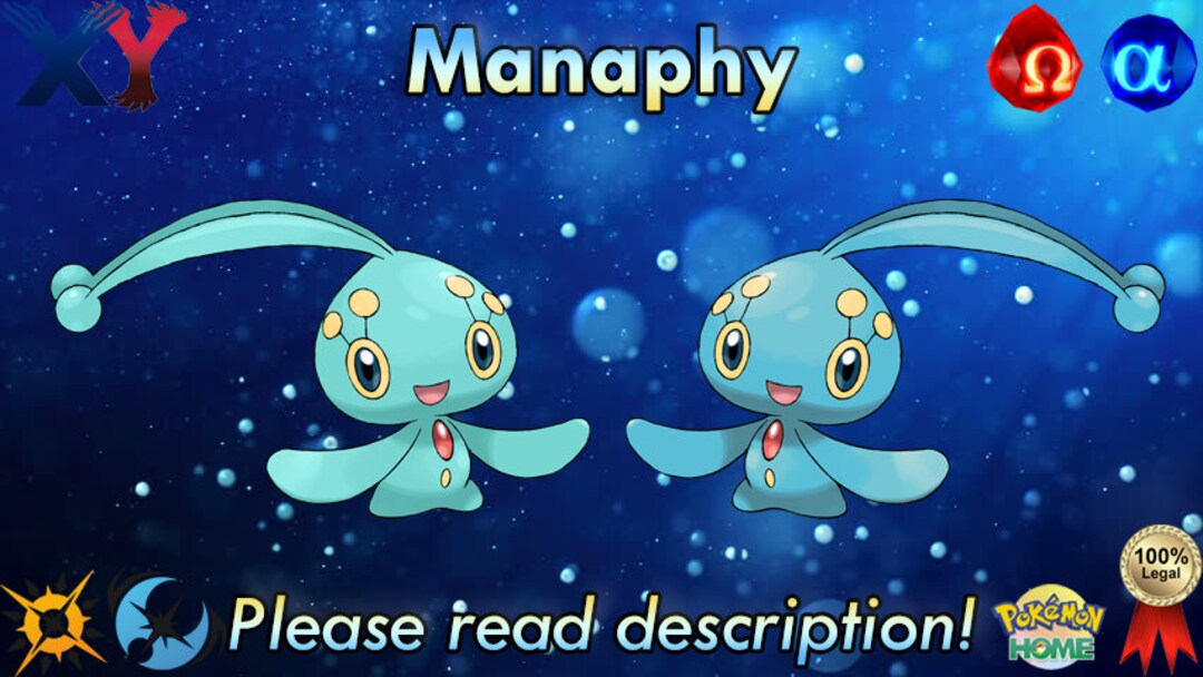 Shiny Manaphy ranger 6IV Pokemon X/Y OR/AS S/M Us/um - Etsy