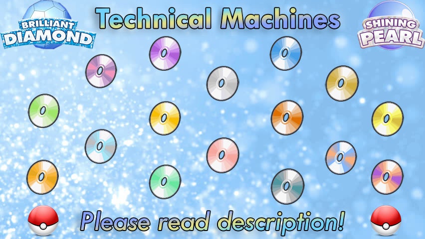 Technical Machines Items (PART 1) - Pokémon Brilliant Diamond/shining ...
