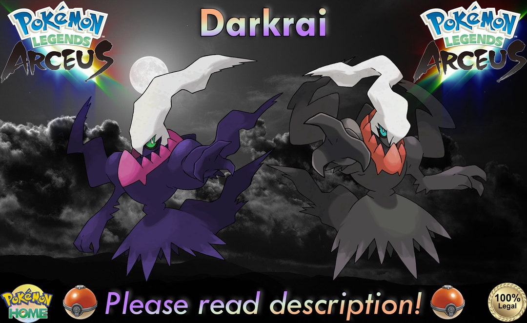 Shiny/non-shiny Darkrai 6IV/EV Pokémon Legends Arceus 100% - Etsy
