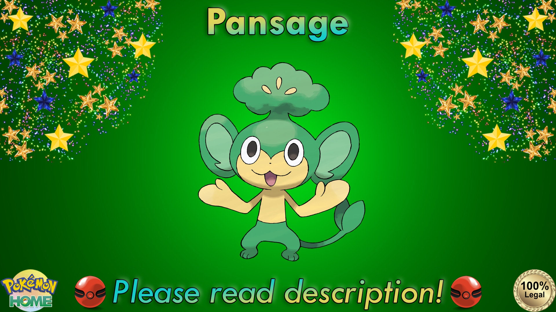 Shiny Pansage Pokemon X