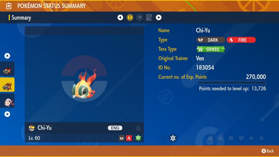 Non-shiny Chi-yu 6IV Pokémon Scarlet/violet 100% Legal - Etsy