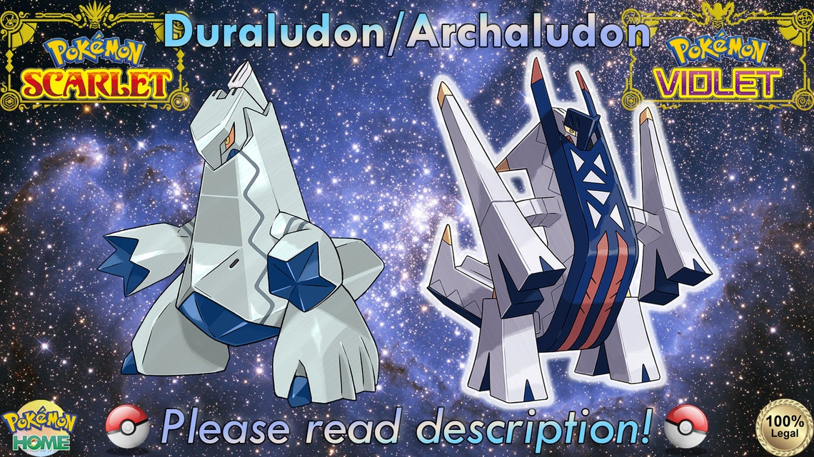Shiny/non-shiny Duraludon/archaludon 6IV Pokémon Scarlet/violet 100% ...