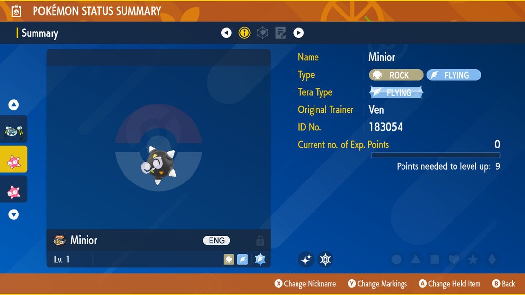 Shiny/non-shiny Minior (all Cores/colors) 6IV - Pokémon Scarlet/violet ...