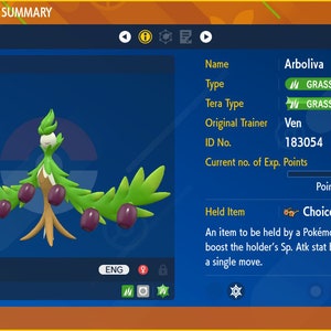 Shiny/non-shiny Smoliv/arboliva 6IV - Pokémon Scarlet/violet (100% ...
