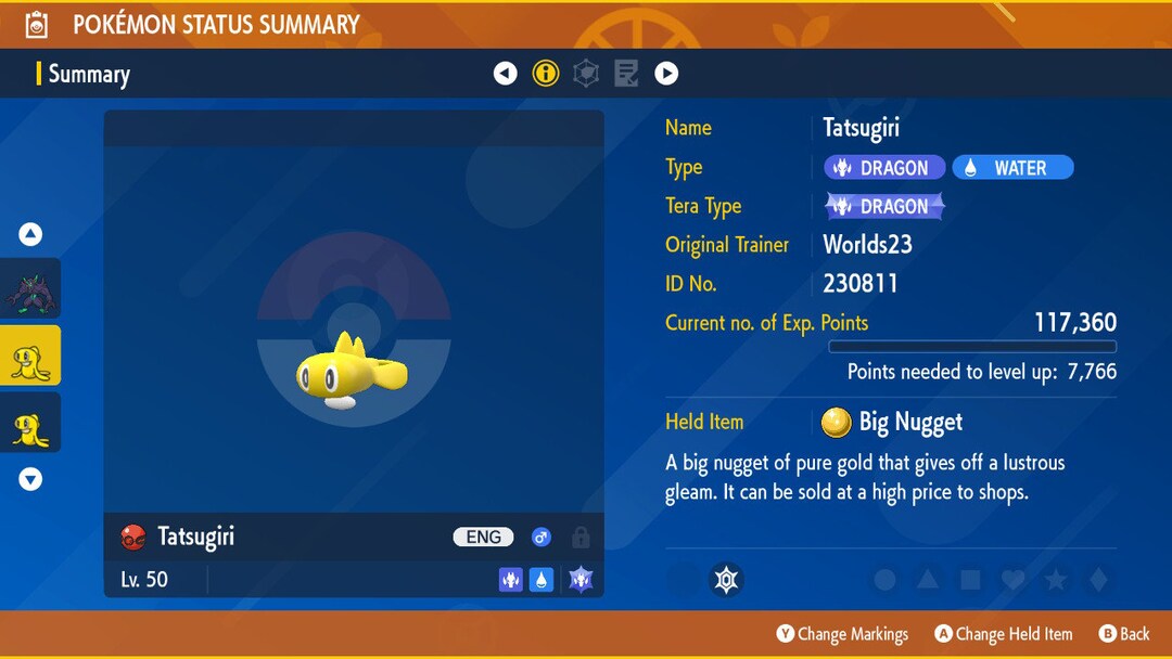 Tatsugiri Stretchy 2023 World Championships EVENT 6IV Pokémon Scarlet ...