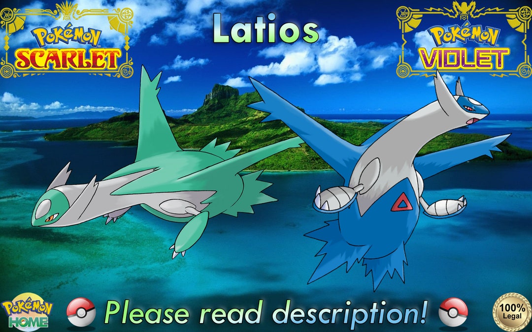 Shiny/non-shiny Latios 6IV Pokémon Scarlet/violet 100% Legal - Etsy