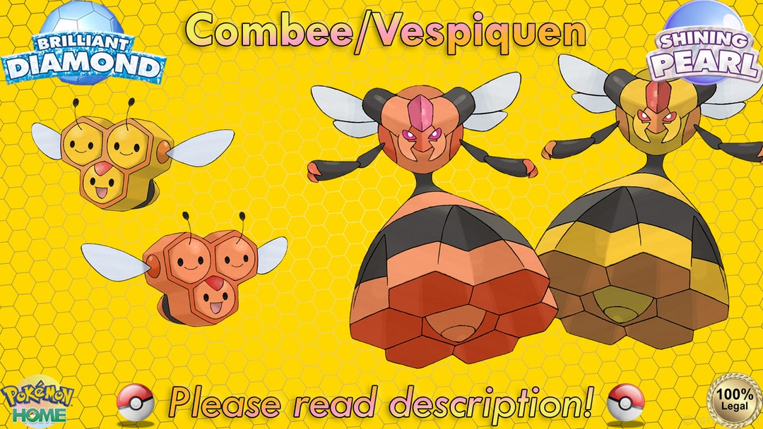 Shiny/non-shiny Combee/vespiquen 6IV Brilliant - Etsy