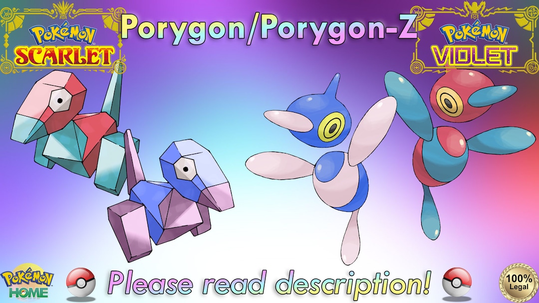 Shiny/non-shiny Porygon/porygon-z 6IV Pokémon Scarlet/violet 100% Legal ...