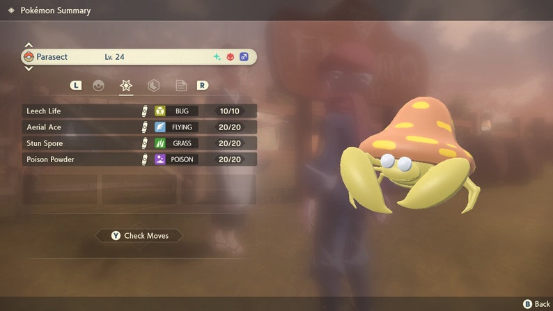 Shiny/non-shiny Paras/parasect Alpha 6IV/EV - Legends Arceus (100% ...
