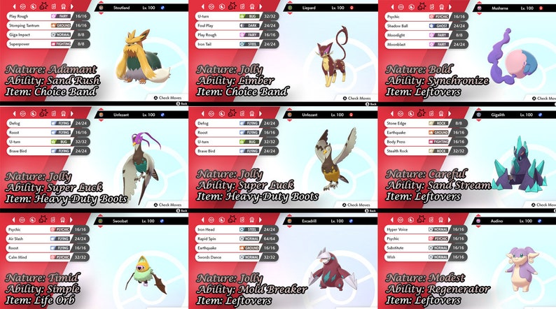 Shiny Gen 5 Competitive Battle Ready Pokemon Sword/shield - Etsy