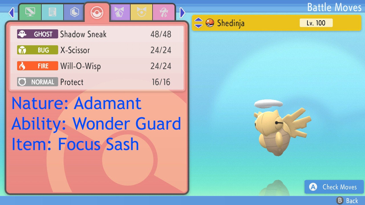 Pokemon Shedinja Back