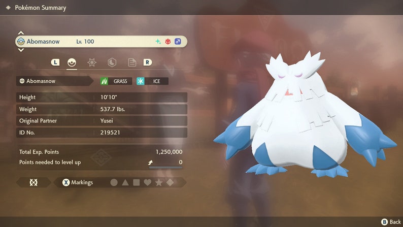 Shiny/non-shiny Snover/abomasnow Alpha 6IV/EV Legends Arceus - Etsy