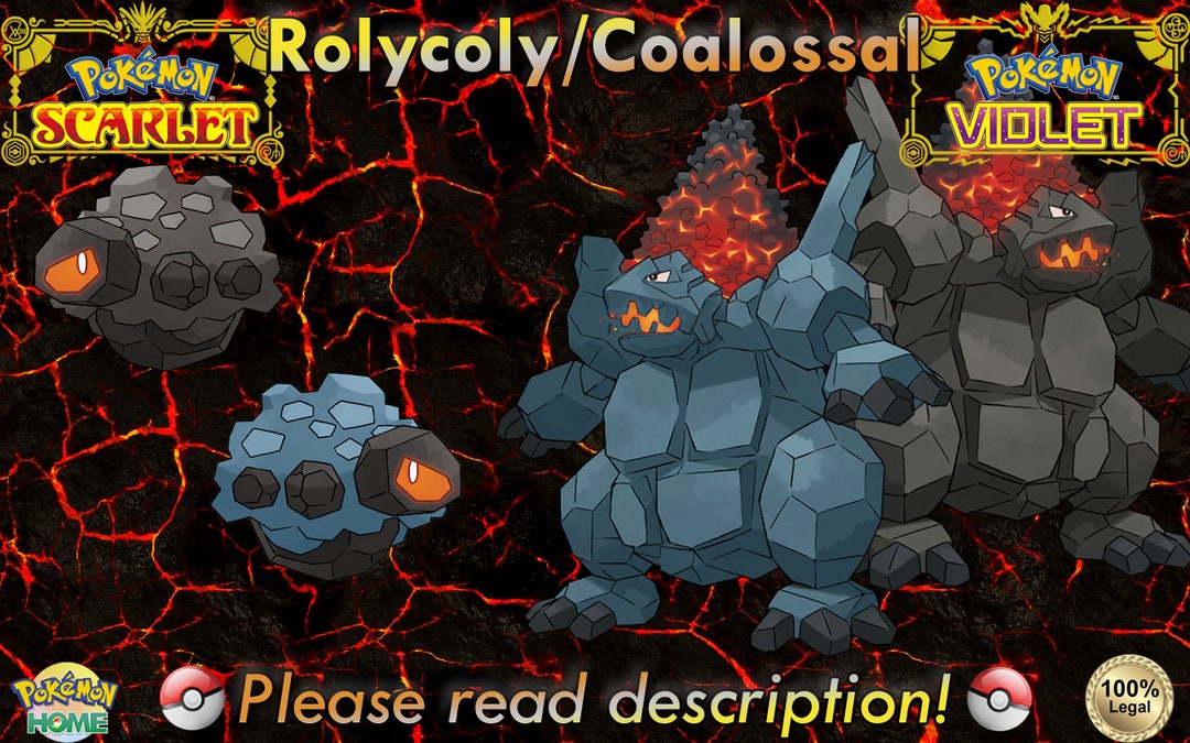 Shiny/non-shiny Rolycoly/coalossal 6IV Pokémon - Etsy
