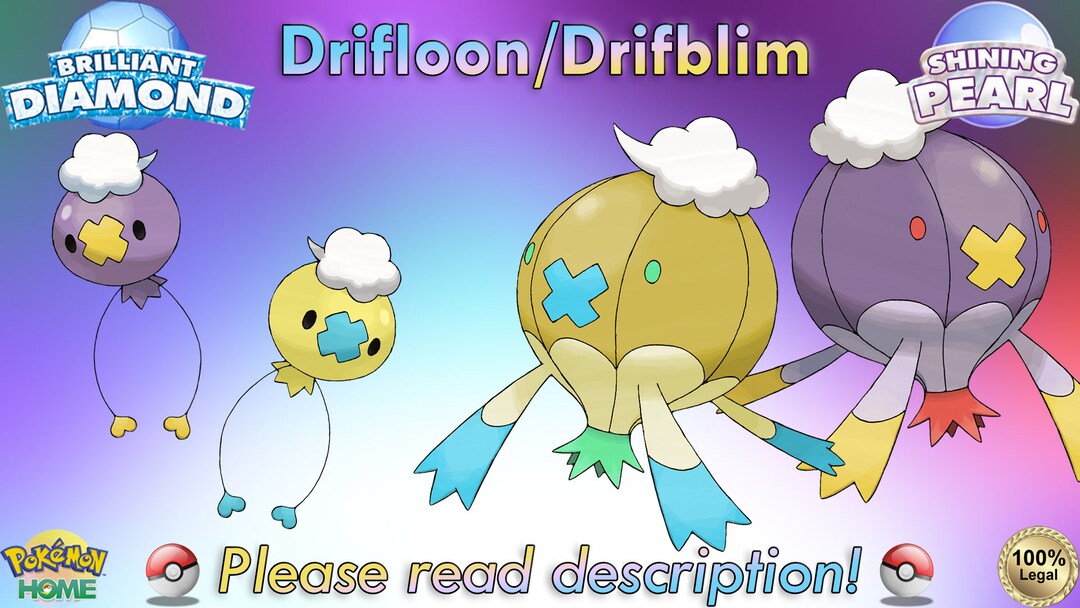 Shiny/non-shiny Drifloon/drifblim 6IV Brilliant - Etsy