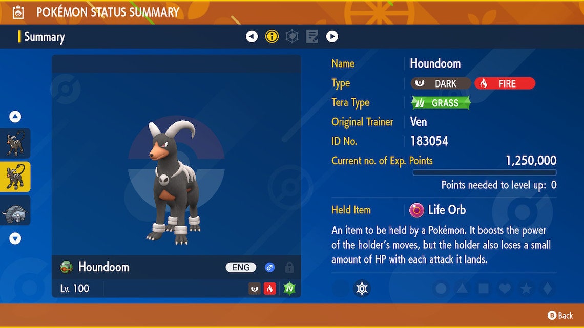 Shiny/non-shiny Houndour/houndoom 6IV Pokémon Scarlet/violet - Etsy