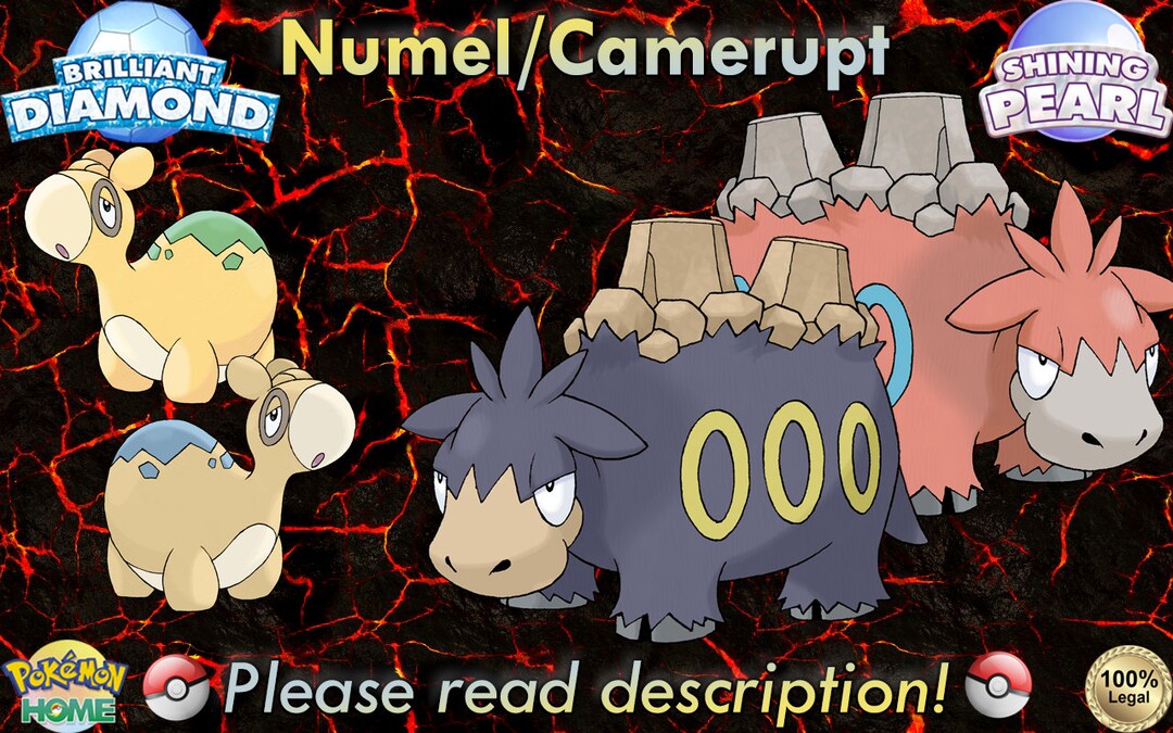 Shiny/non-shiny Numel/camerupt 6IV Brilliant Diamond/shining - Etsy