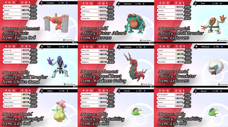 Shiny Gen 5 Competitive Battle Ready Pokemon Sword/shield - Etsy
