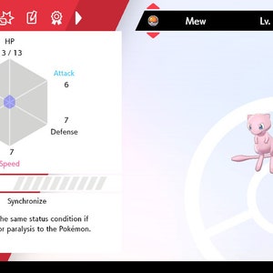 Poké Ball Plus Mew EVENT 6IV - Pokémon Let's Go Sw/sh BD/SP S/V Home ...