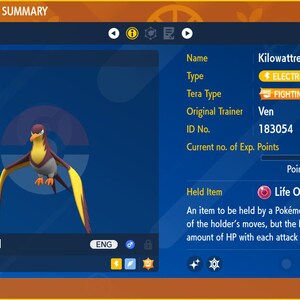 Shiny/non-shiny Wattrel/kilowattrel 6IV - Pokémon Scarlet/violet (100% ...