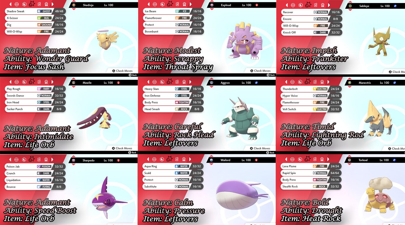 Shiny Gen 3 Competitive Battle Ready Pokemon Sword/Shield | Etsy