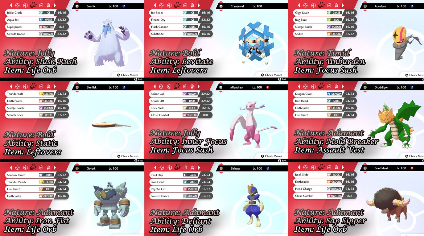 Shiny Gen 5 Competitive Battle Ready Pokemon Sword/shield - Etsy UK
