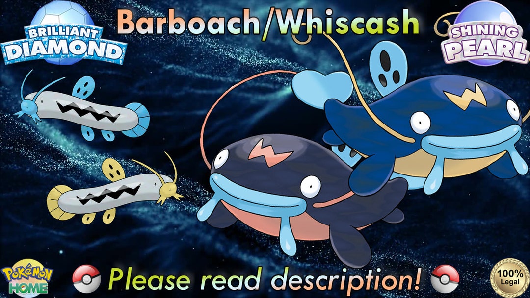 Shiny/non-shiny Barboach/whiscash 6IV Brilliant - Etsy