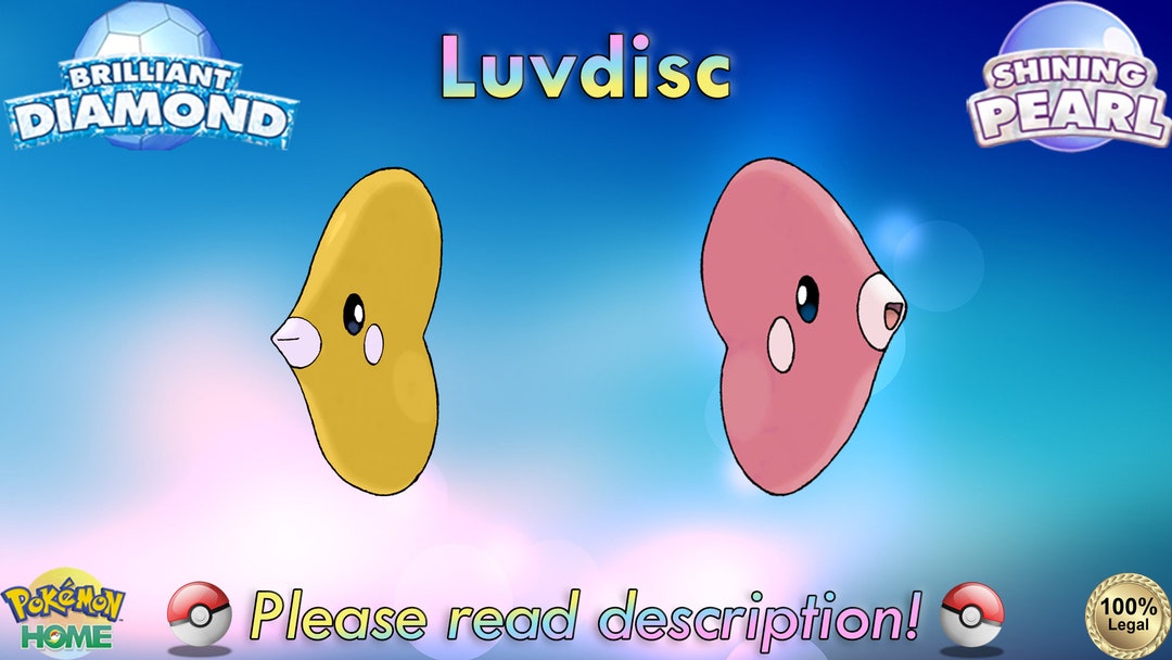 Shiny/non-shiny Luvdisc 6IV Brilliant Diamond/shining Pearl - Etsy