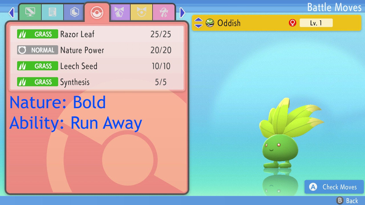 Shiny Oddish Evolution