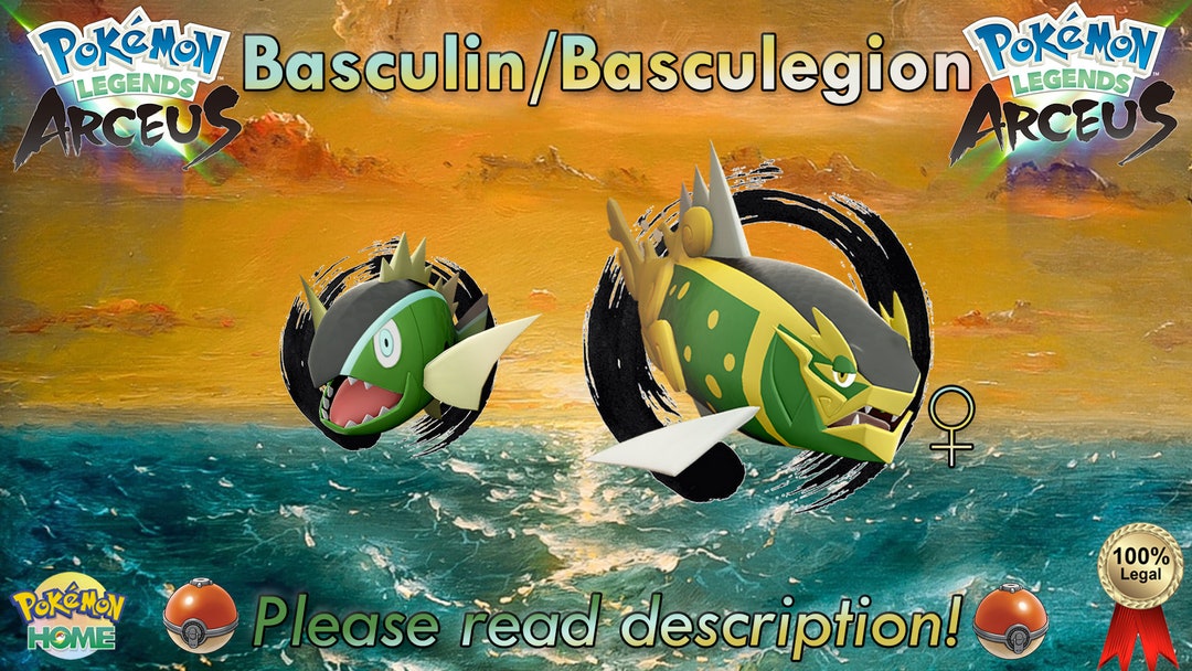 Shiny/non-shiny Basculin/basculegion Female Hisui Alpha 6IV/EV - Etsy