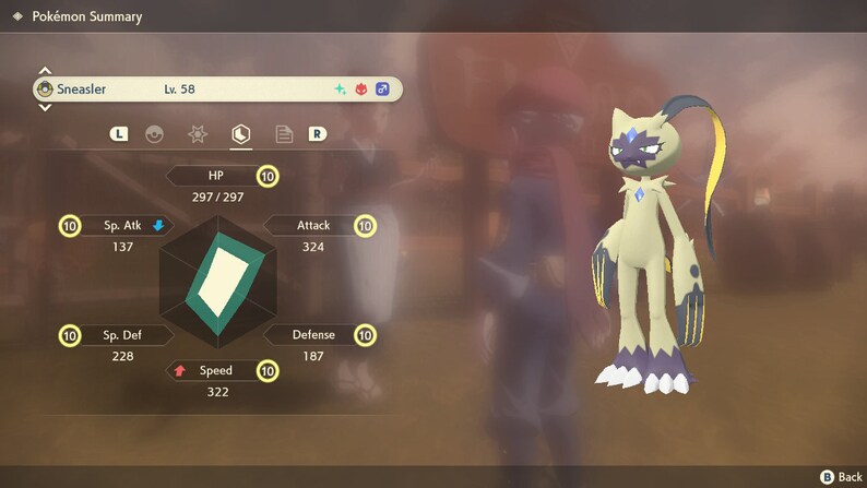 Shiny/non-shiny Sneasel/sneasler Hisui Alpha 6IV/EV - Legends Arceus ...