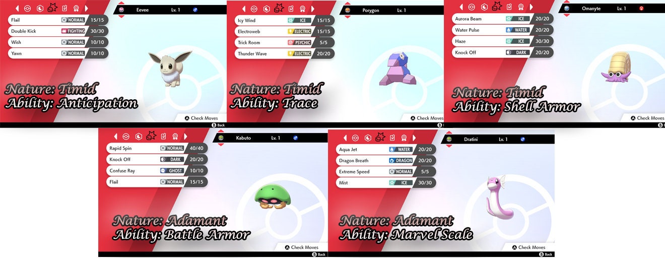 Shiny Gen 1 pre-evolutions Pokemon Sword/shield switch - Etsy UK