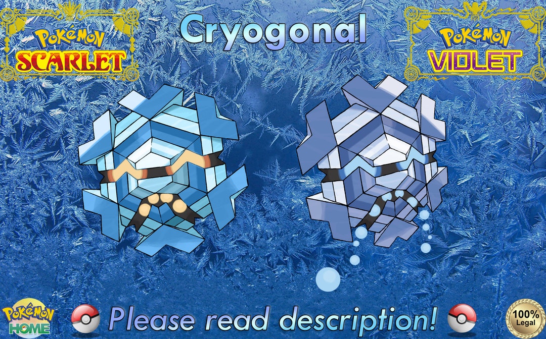 Shiny/non-shiny Cryogonal 6IV Pokémon Scarlet/violet 100% - Etsy