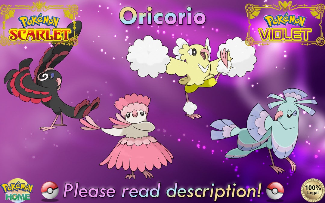 Shiny/non-shiny Oricorio Forms 6IV Pokémon Scarlet/violet - Etsy