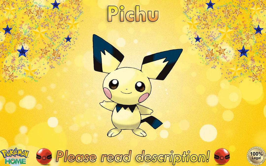 Home Pichu EVENT Pokémon Sword/shield BD/SP S/V 100% Legal - Etsy