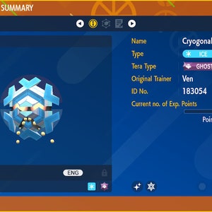 Shiny/non-shiny Cryogonal 6IV Pokémon Scarlet/violet 100% Legal - Etsy