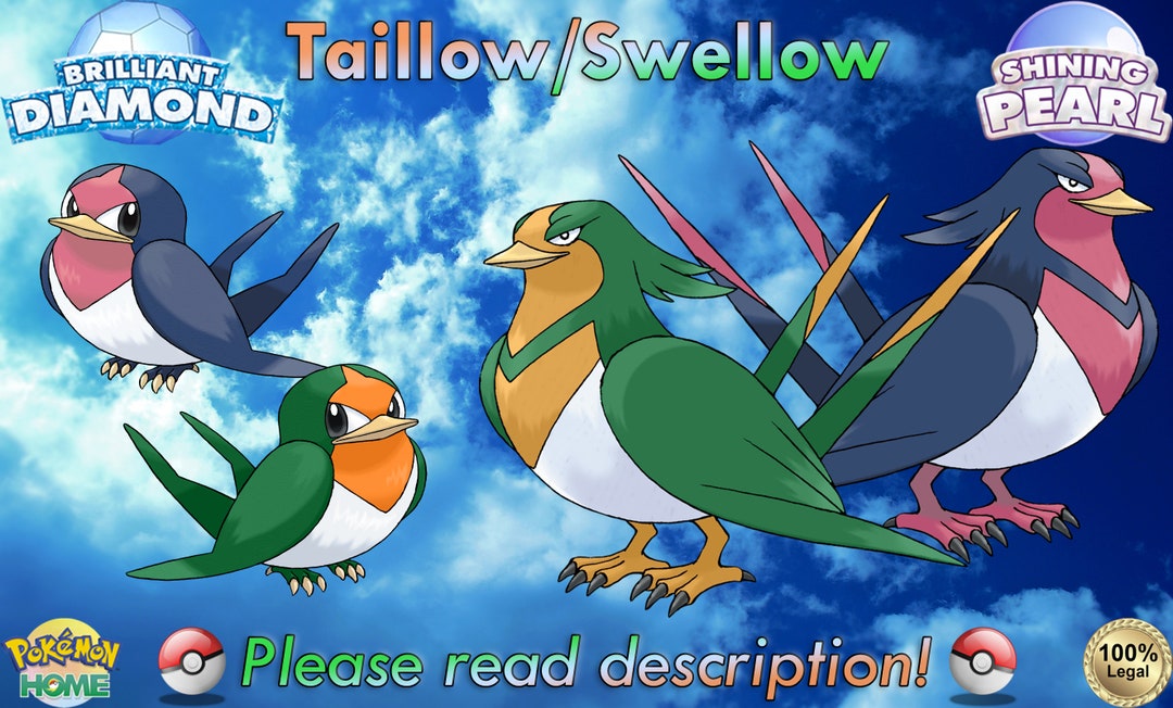 Shiny/non-shiny Taillow/swellow 6IV Brilliant - Etsy