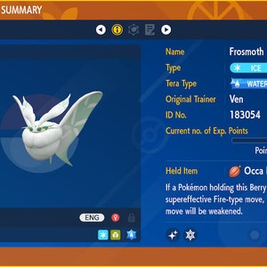 Shiny/non-shiny Snom/frosmoth 6IV - Pokémon Scarlet/violet (100% Legal ...