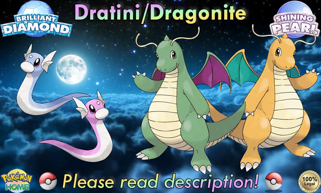 Shiny/non-shiny Dratini/dragonite 6IV Brilliant - Etsy