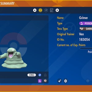 Shiny/non-shiny Grimer/muk 6IV Pokémon Scarlet/violet 100% Legal - Etsy