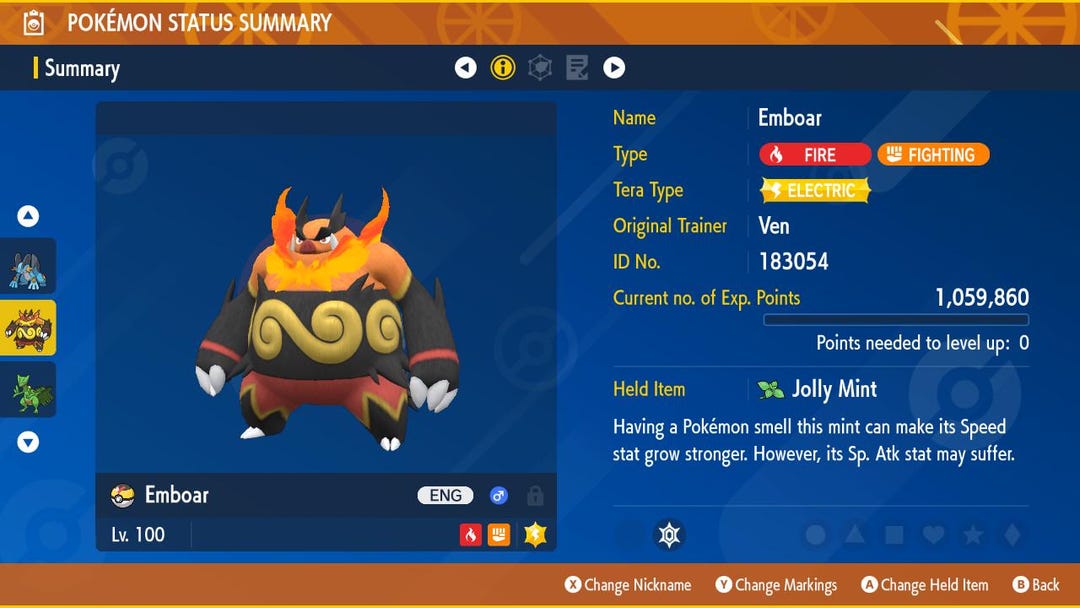 Emboar Mightiest Mark 7 Star Raid EVENT 6IV - Pokémon Scarlet/Violet ...