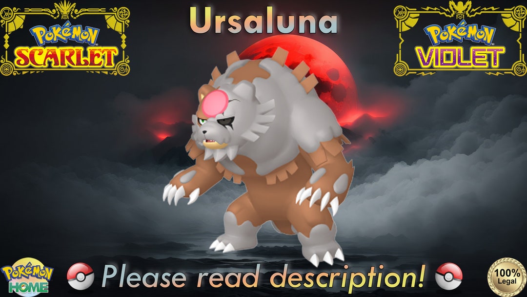 Non-shiny Ursaluna Blood Moon Form 6IV Pokémon - Etsy