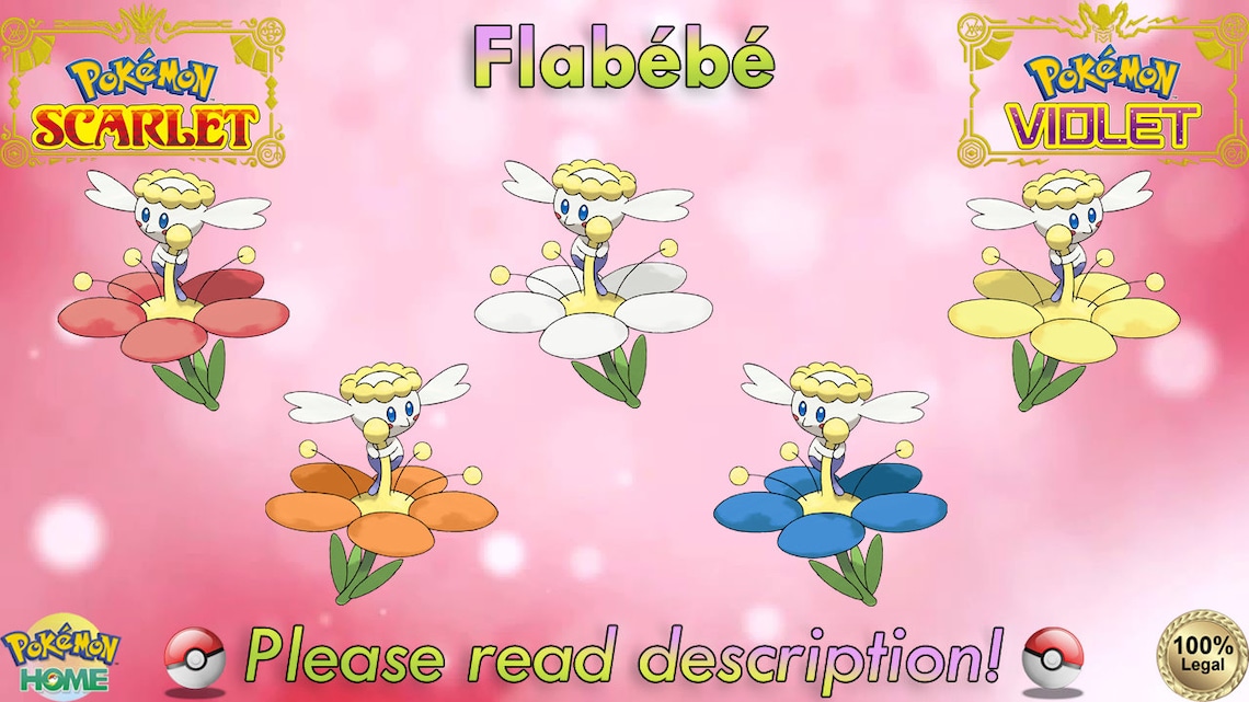 Shiny/non-shiny Flabébé/floette Forms 6IV Pokémon - Etsy