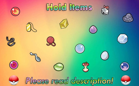 Hold Items part 1 Pokémon X/Y OR/AS S/M Us/um Sw/sh Bd/sp | Etsy UK