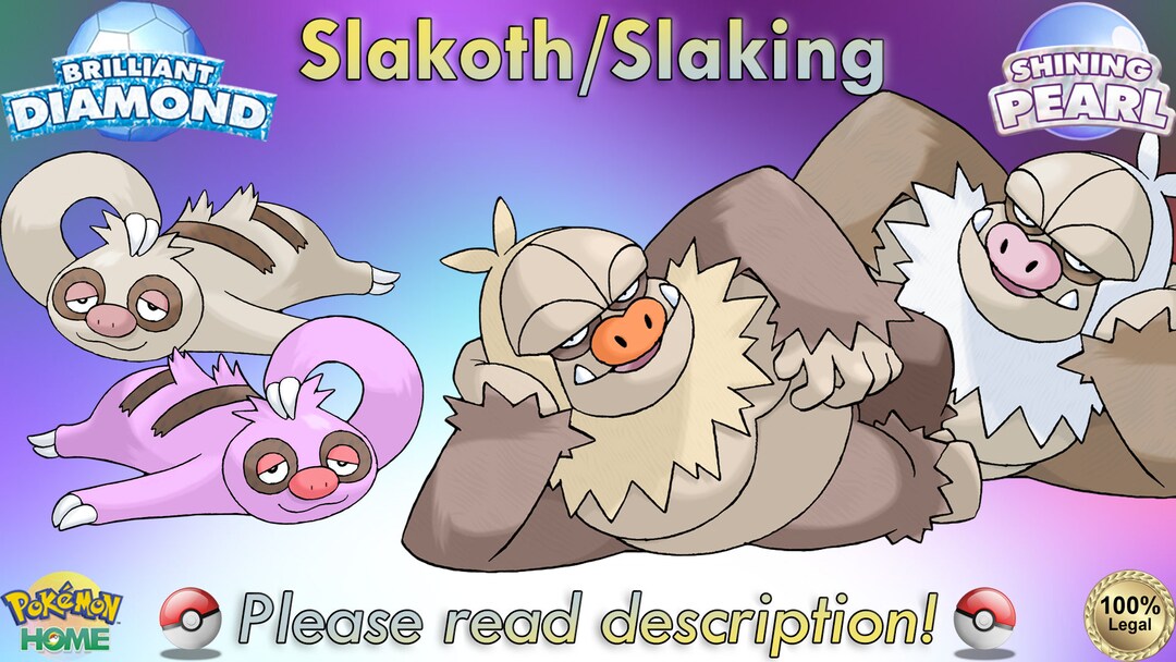 Shiny/non-shiny Slakoth/slaking 6IV Brilliant - Etsy