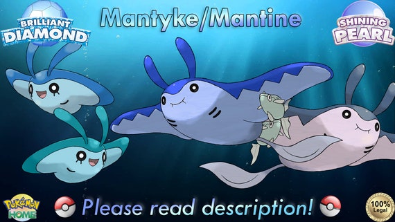 Shiny/non-shiny Mantyke/mantine 6IV Brilliant - Etsy