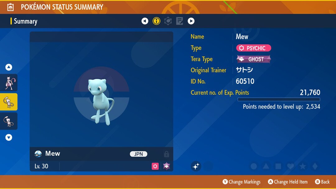 Shiny/non-shiny Mew 6IV Mightiest Mark - Pokémon Scarlet/violet (100% Legal) - Etsy