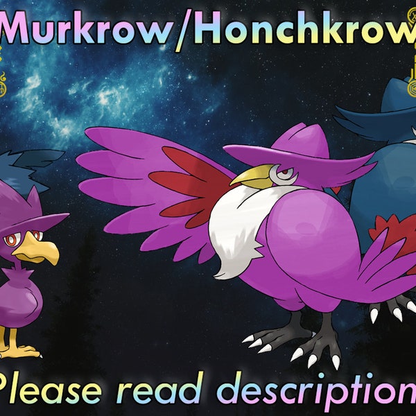 Murkrow Honchkrow Darkness - Etsy