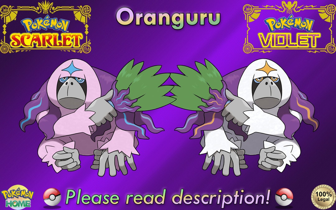 Shiny/non-shiny Oranguru 6IV Pokémon Scarlet/violet 100% - Etsy Canada