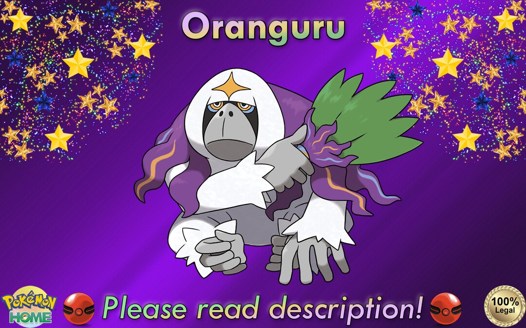 Oranguru EVENT 6IV Pokémon Sun/moon Us/um Sw/sh S/V Home - Etsy